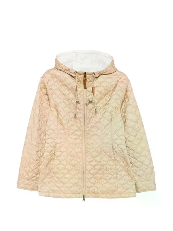 Moncler Arum Quilted Mid-length Hooded Jacket - Neutrals