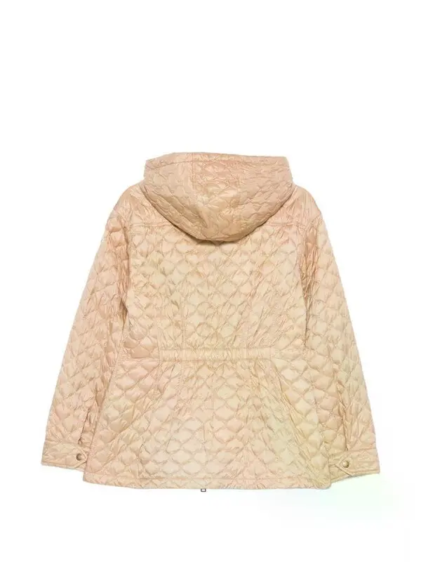 Moncler Arum Quilted Mid-length Hooded Jacket - Neutrals