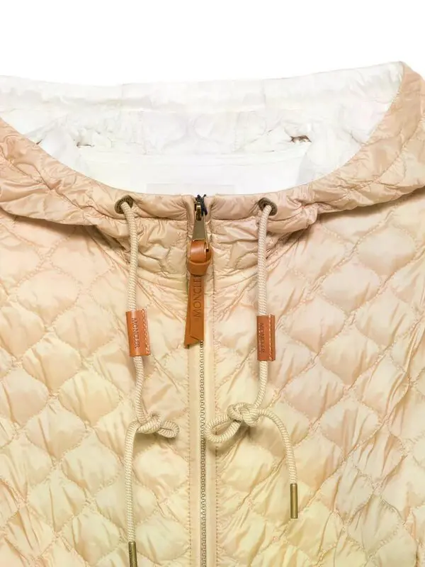 Moncler Arum Quilted Mid-length Hooded Jacket - Neutrals