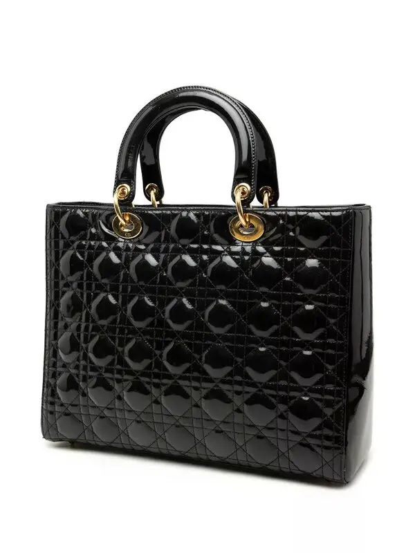 Dior Patent Cannage Lady Satchel