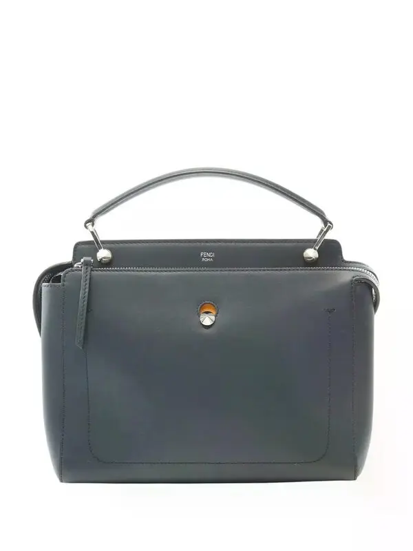 Fendi Leather Dotcom Satchel - Blue