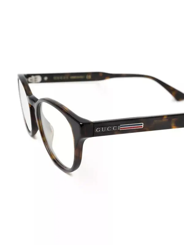 Gucci Round-frame Logo Glasses - Neutrals