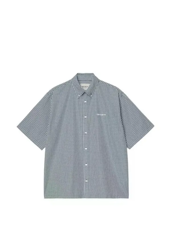 Carhartt Work In Progress Groff Buttoned Checked Shirt - Blue