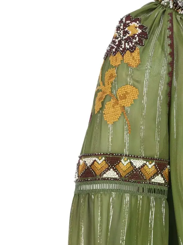 Valentino Garavani Floral Bead-embellished Blouse