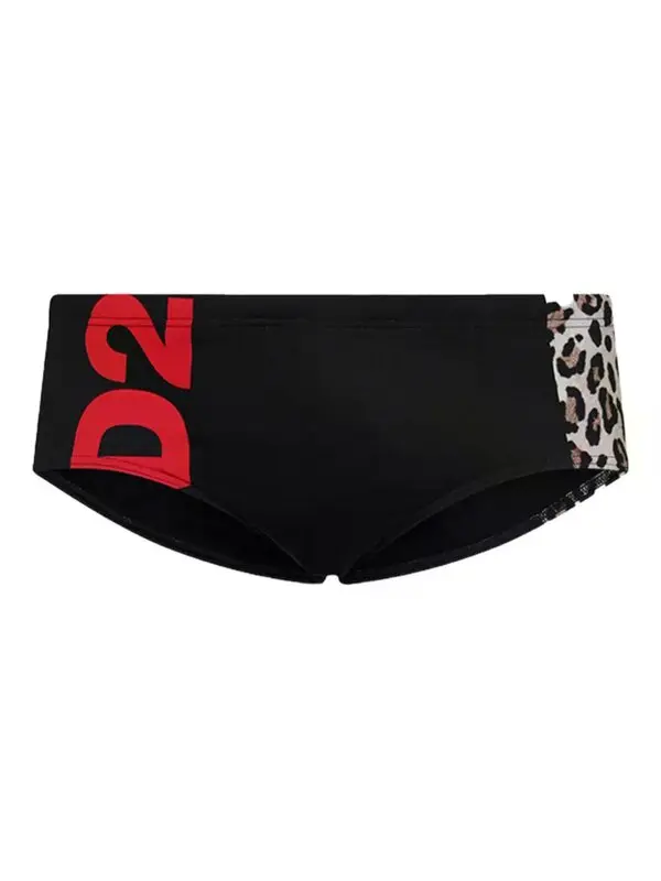 Dsquared2 Leopard-print Swim Briefs - Black