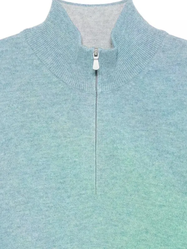 GRAN SASSO Zip-fastening Long-sleeve Sweater - Blue
