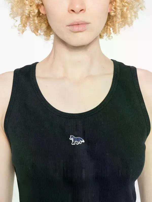 Maison Kitsuné Ribbed Emblem Tank Top