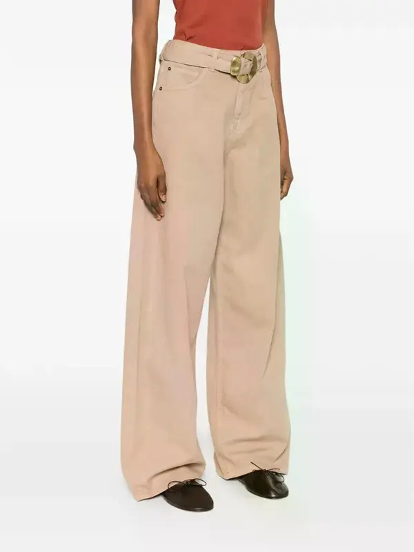 TWINSET Belted Wide-leg Jeans With Rope Belt