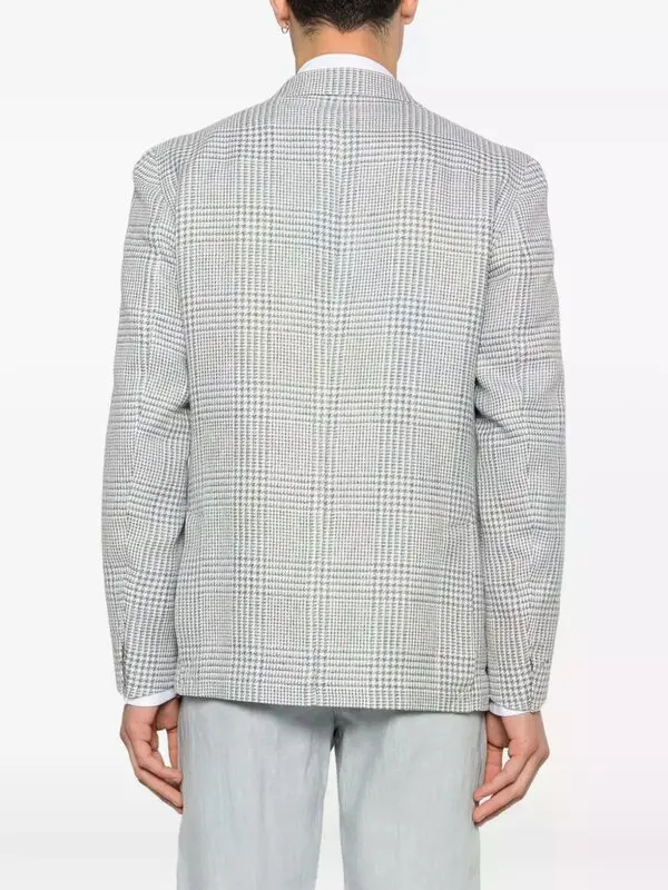 Eleventy Checked Single-breasted Blazer