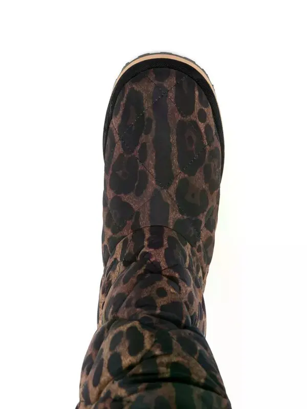 Dolce & Gabbana Quilted Leopard Print Boots