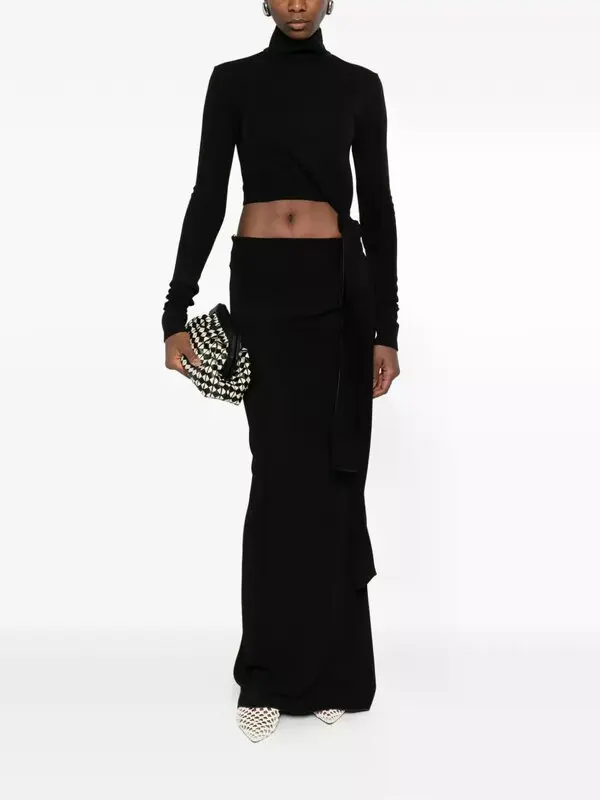 Sportmax Tie-detailed Maxi Dress - Black
