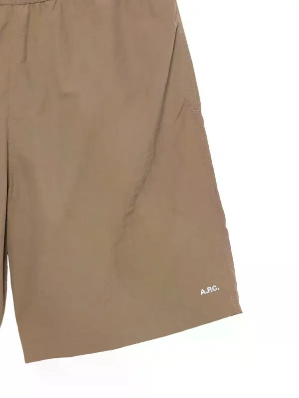 A.p.c. Elasticated Waistband Logo Shorts
