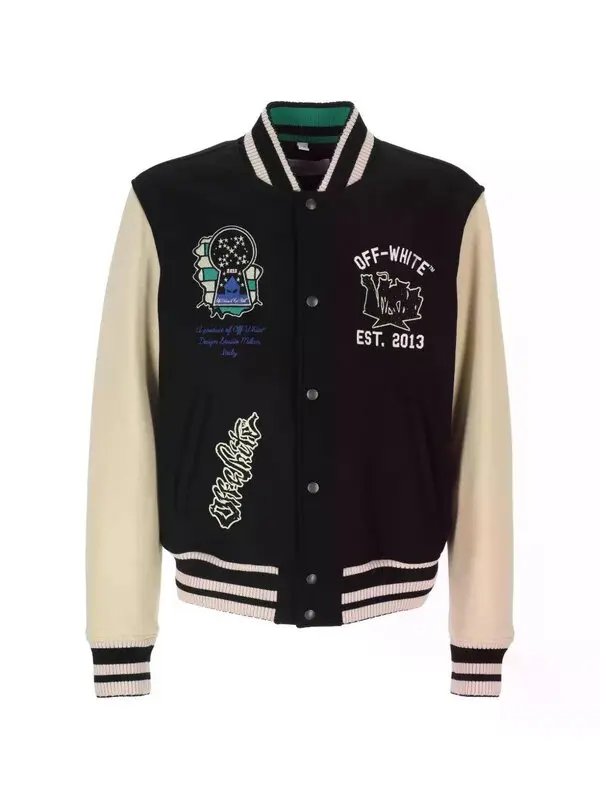 Off-White Embroidered Varsity Jacket