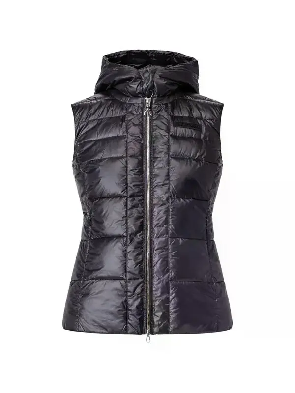 Patrizia Pepe Hooded Padded Gilet - Black