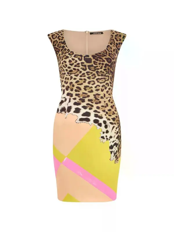 Roberto Cavalli Sleeveless Printed Dress - Neutrals