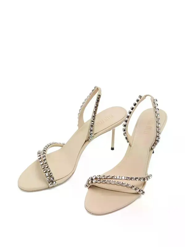 Paris Texas Lidia Embellished Strap Sandals - Neutrals