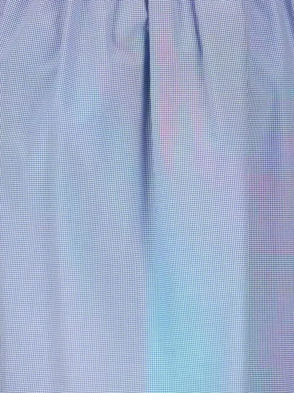 Miu Miu Checked Cotton Midi Skirt