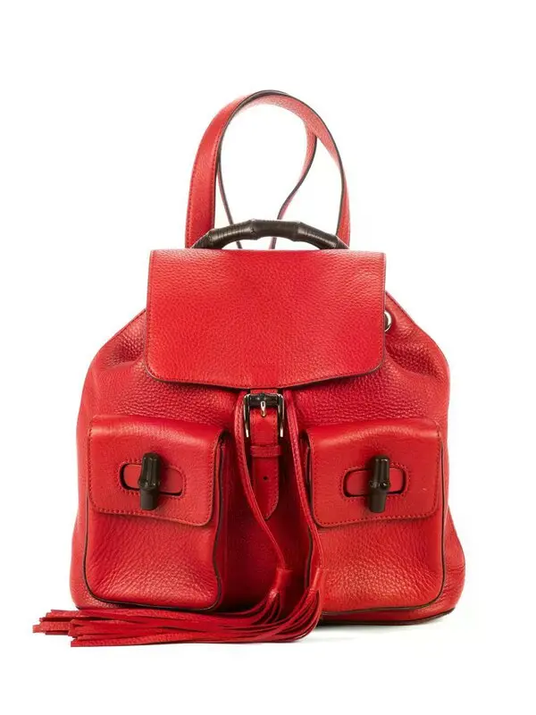 Gucci Flap Bamboo Backpack