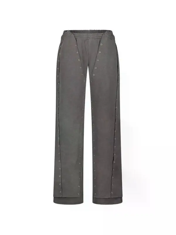 SRVC STUDIO Eyelet Embellished Elasticated Waist Track Pants - Grey