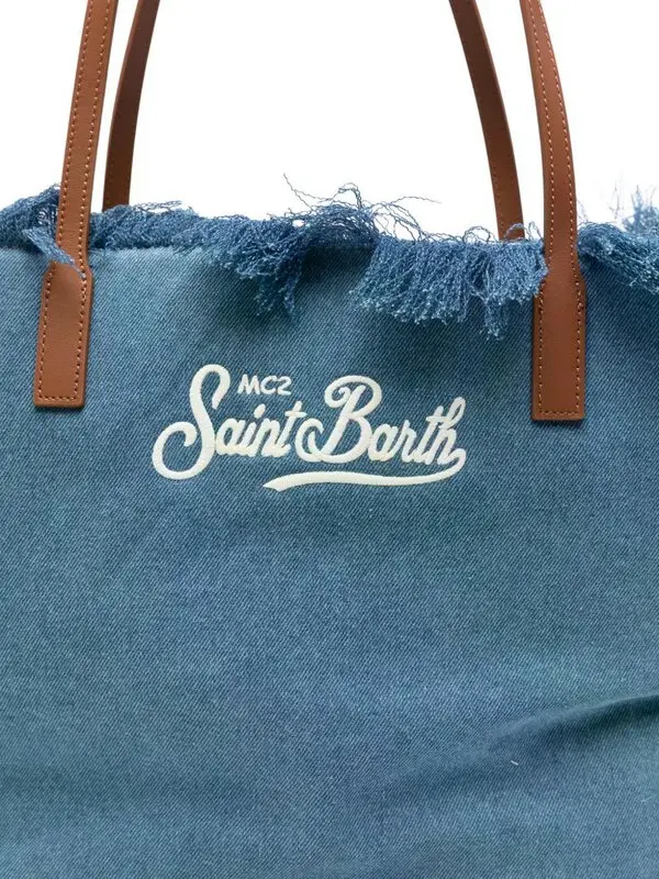 MC2 SAINT BARTH Frayed Beach Tote - Blue
