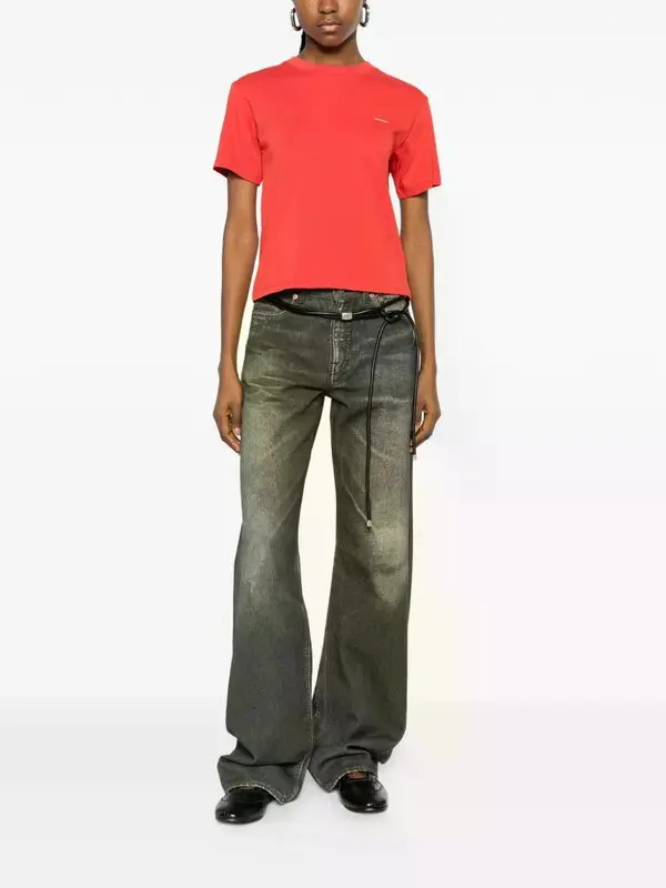 LOW CLASSIC Crew Neck T-shirt With Embroidered Detail