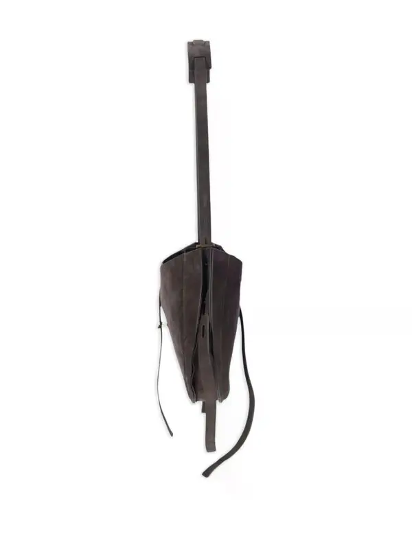 MINOBOSSI Crescent-shaped Suede Shoulder Bag - Brown