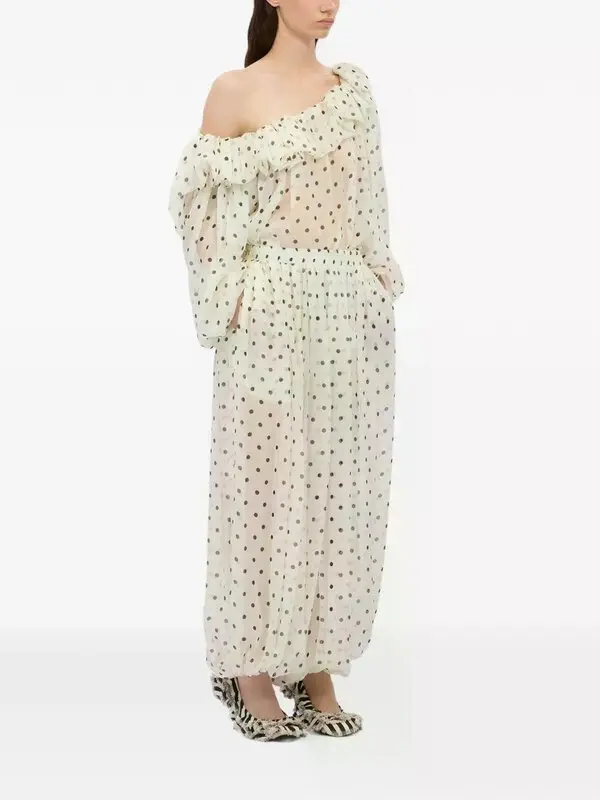 MSGM Polka-dot Gathered Trousers