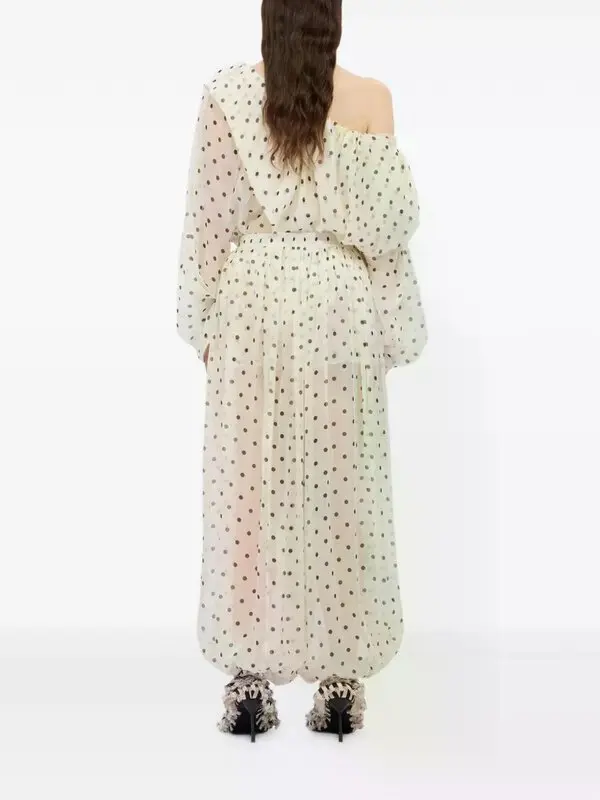 MSGM Polka-dot Gathered Trousers