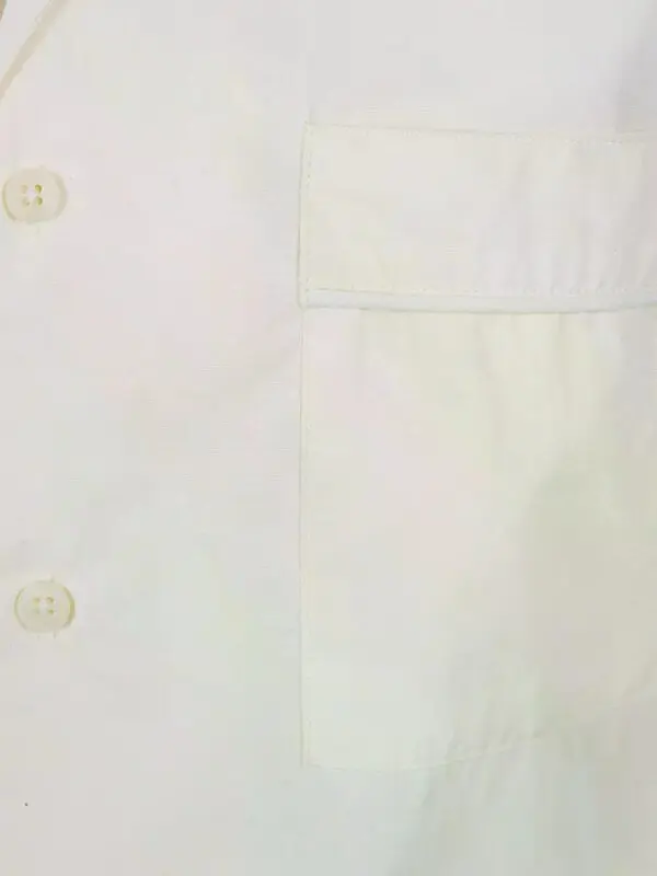ENTIRE STUDIOS Off-white Cotton Short Sleeve Camp Collar Shirt