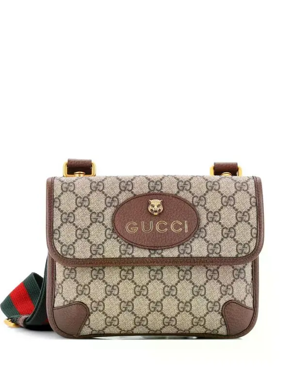 Gucci Gg Coated Canvas Small Messenger Bag - Brown