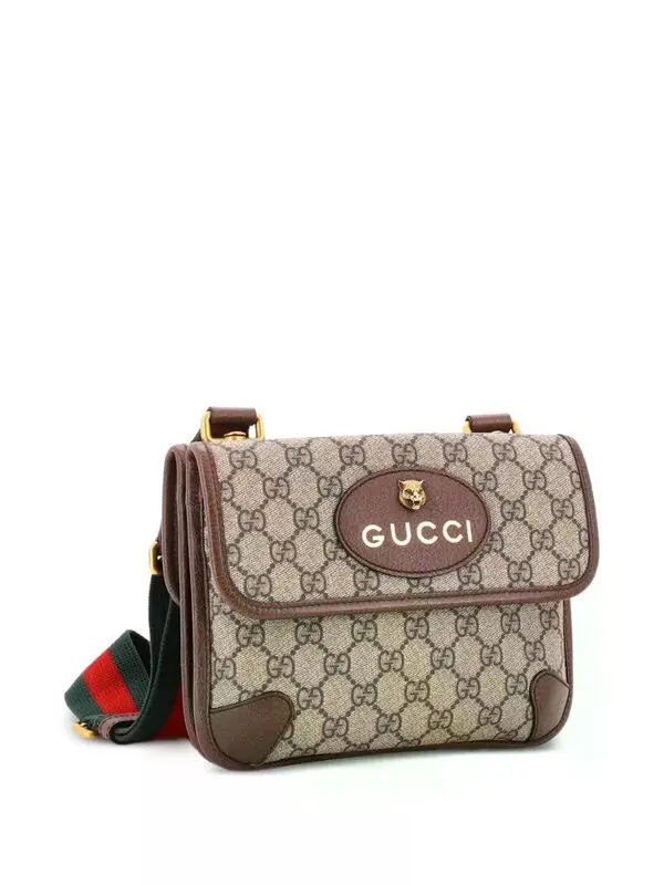 Gucci Gg Coated Canvas Small Messenger Bag - Brown