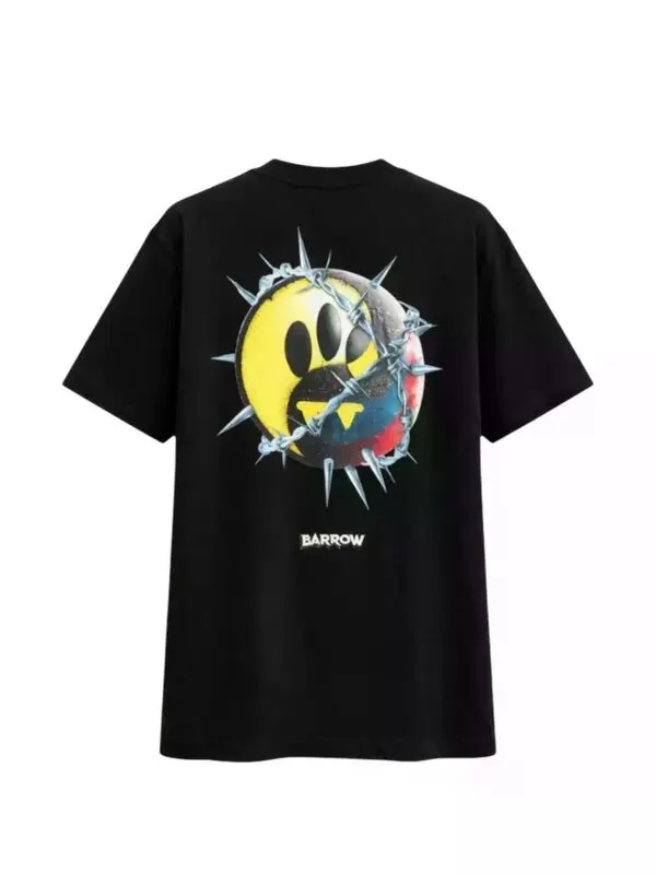 BARROW Graphic Print Jersey T-shirt - Black
