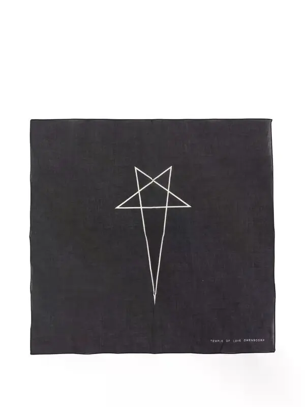 Rick Owens Printed Scarf - Black