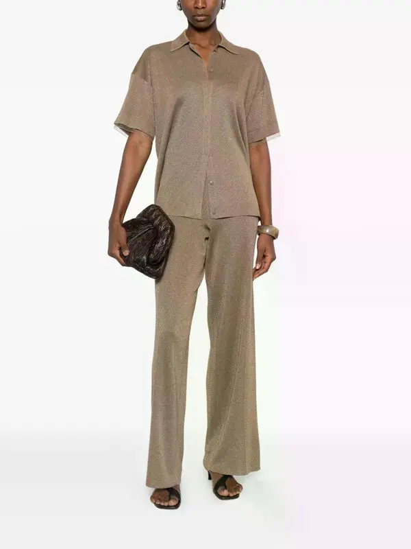 Fabiana Filippi And Gold-tone Wide Leg Knitted Pants