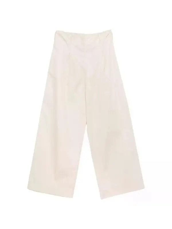 SUSANNE BOMMER Pleated Wide Leg Trousers - Neutrals