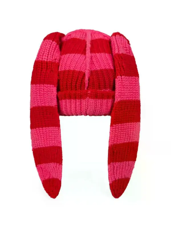 CHARLES JEFFREY Chunky Rabbit Beanie Hat - Red