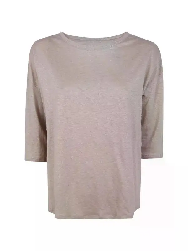 Majestic Filatures 3/4 Sleeve Linen T-shirt - Neutrals