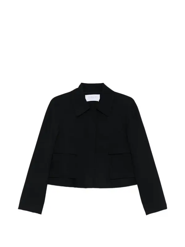 Harris Wharf London Polo Collar Jacket - Black