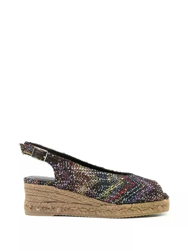 Missoni Open-toe Slingback Wedge Espadrilles