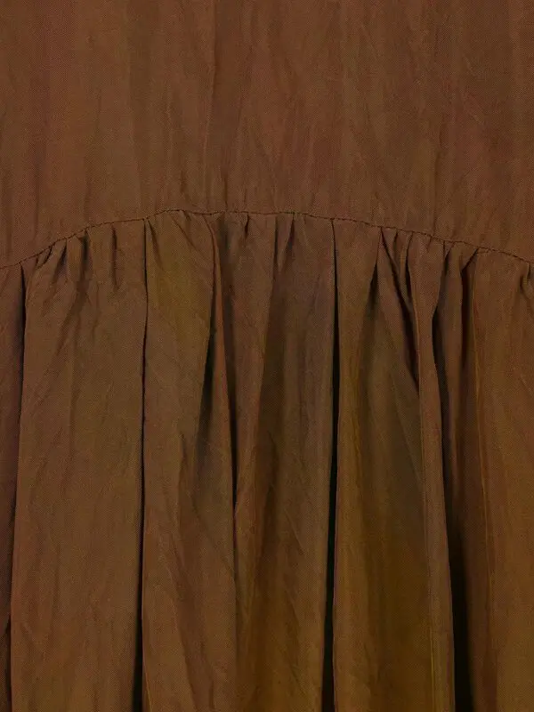 UMA WANG Button-front Coat With Gathered Detailing - Brown
