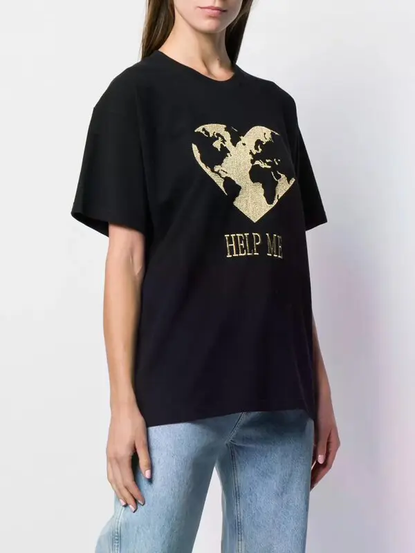 Alberta Ferretti Cotton "help Me" T-shirt
