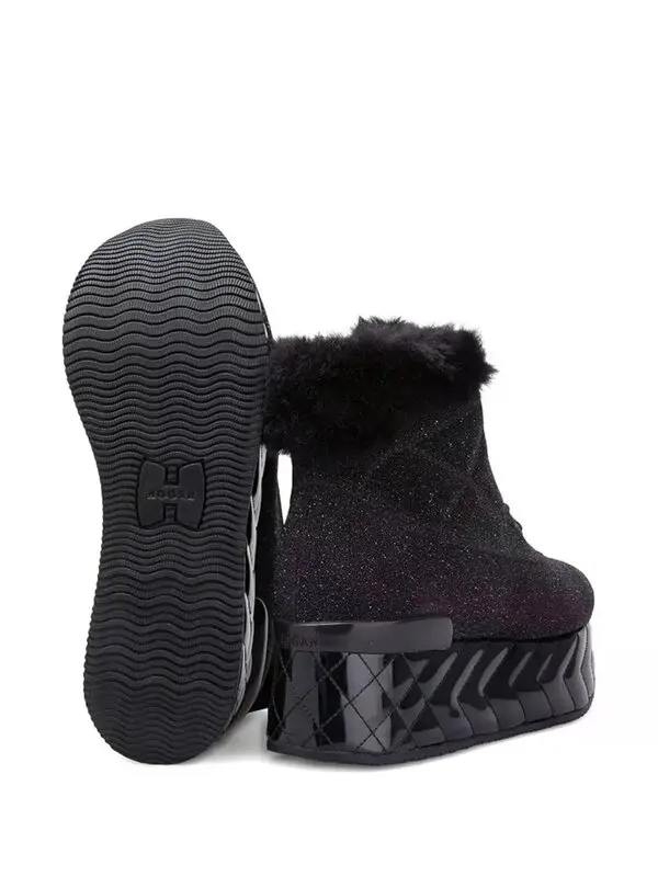 Hogan Max Ankle Boots With Platform Sole