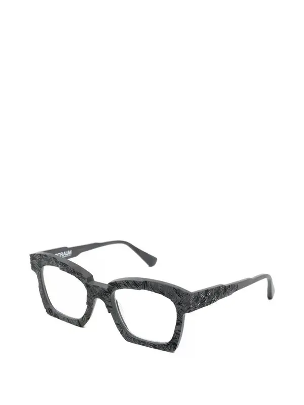 KUBORAUM Textured Geometric Frame Eyeglasses