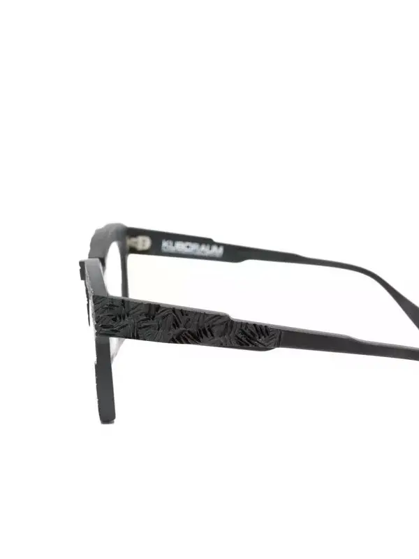 KUBORAUM Textured Geometric Frame Eyeglasses