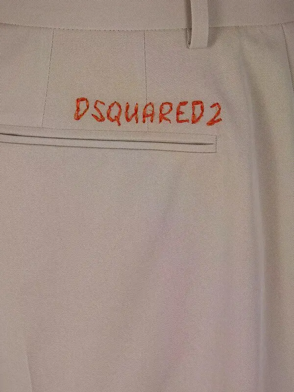 Dsquared2 Cuffed Pleated Trousers - Neutrals