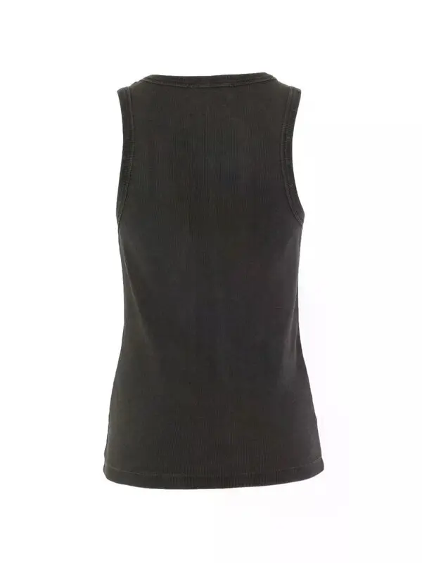 ENTIRE STUDIOS Ribbed Scoop Neck Tank Top - Black