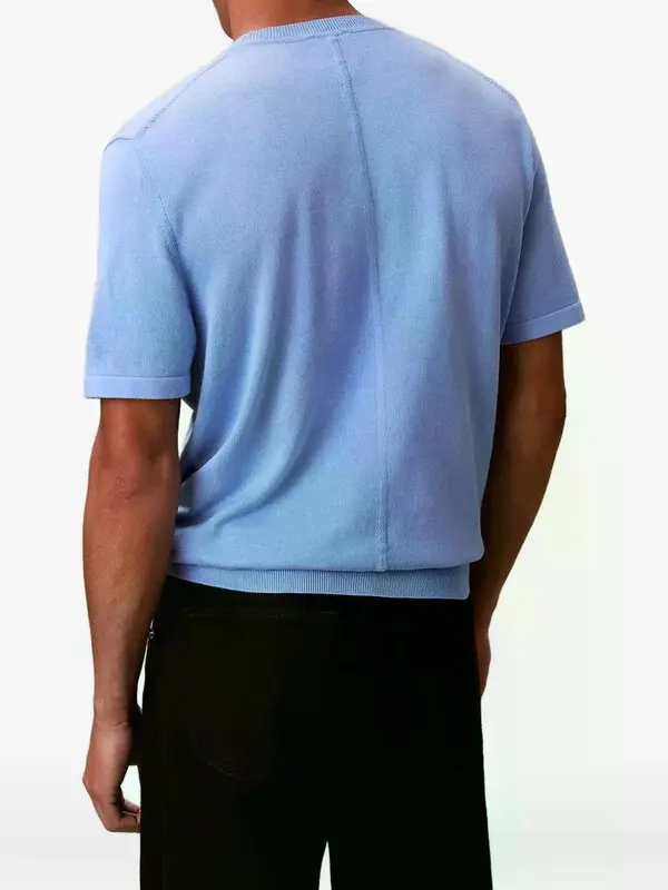 Calvin Klein Pima Logo Sweater - Blue