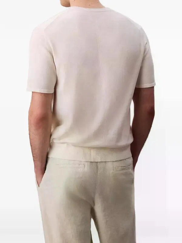 Calvin Klein Pima Knitted Crew Neck Sweater - Neutrals