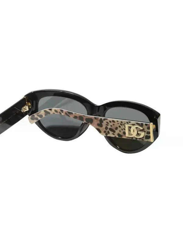 Dolce & Gabbana Leopard-print Cat-eye Sunglasses