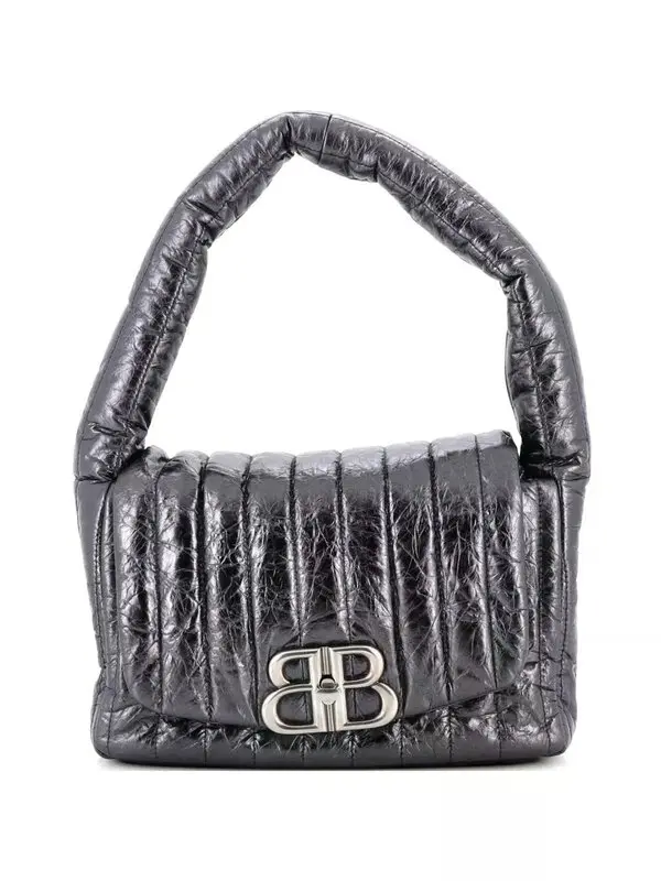 Balenciaga Quilted Leather Shoulder Bag - Silver